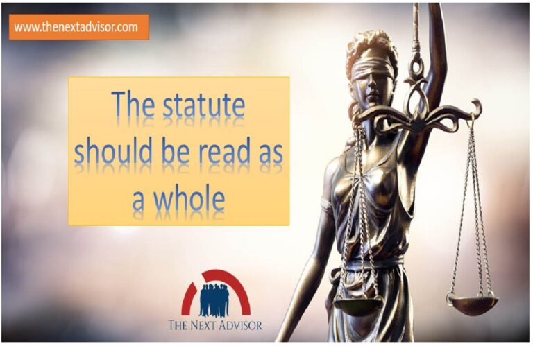 The statute should be read as a whole - The Next Advisor